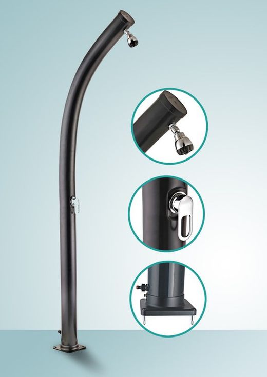 Chuveiro solar curvo — jardineriadelvalles.com